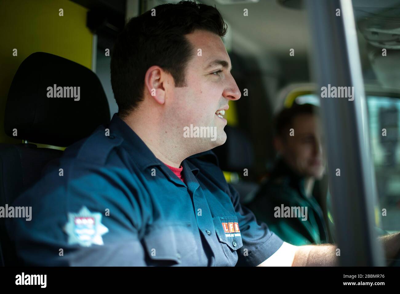 Paramedic daniel phillips london ambulance service prepare hi-res stock ...