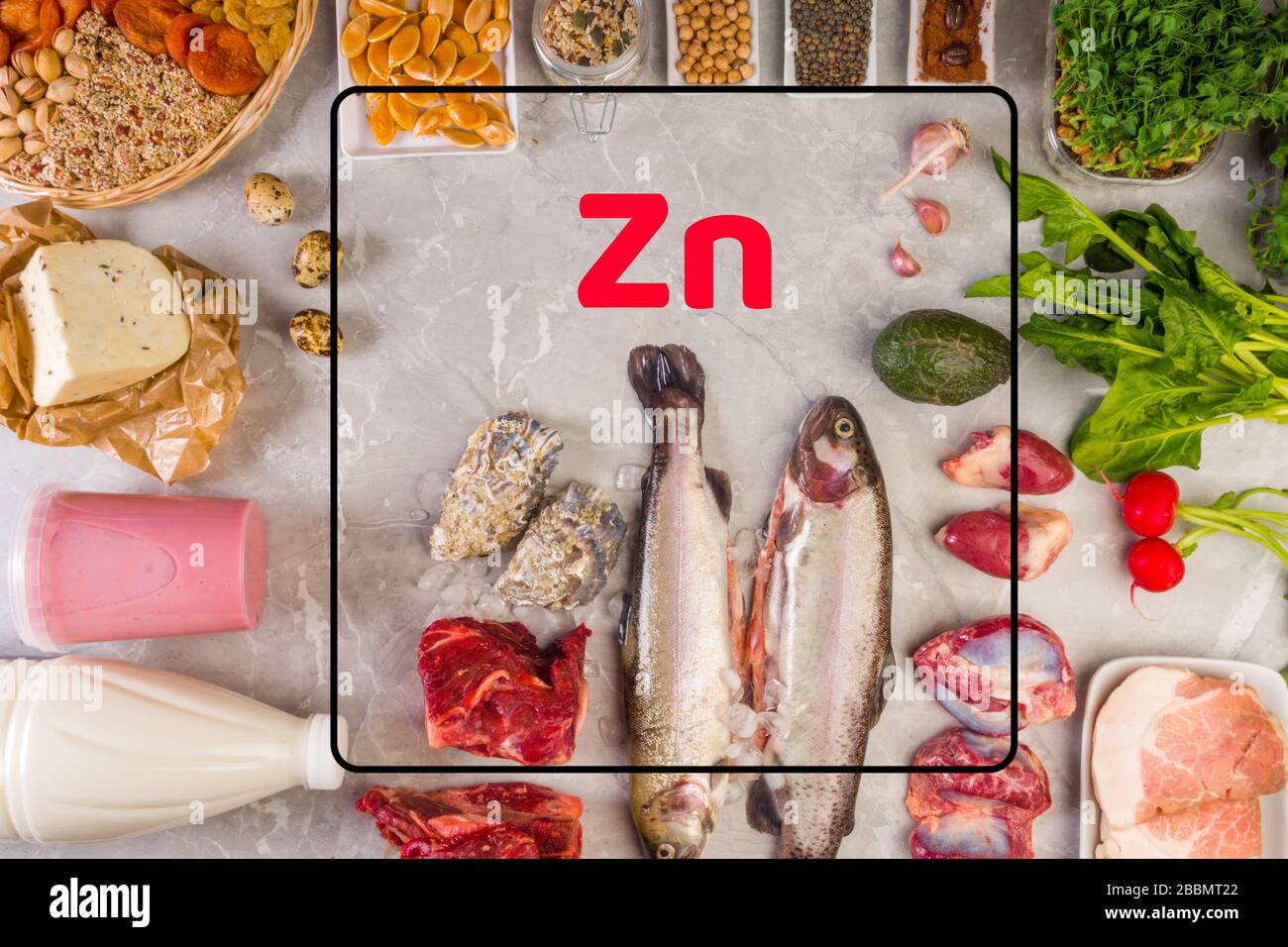 Variety of foods containing Zinc minerals , natural sources of vitamin ...