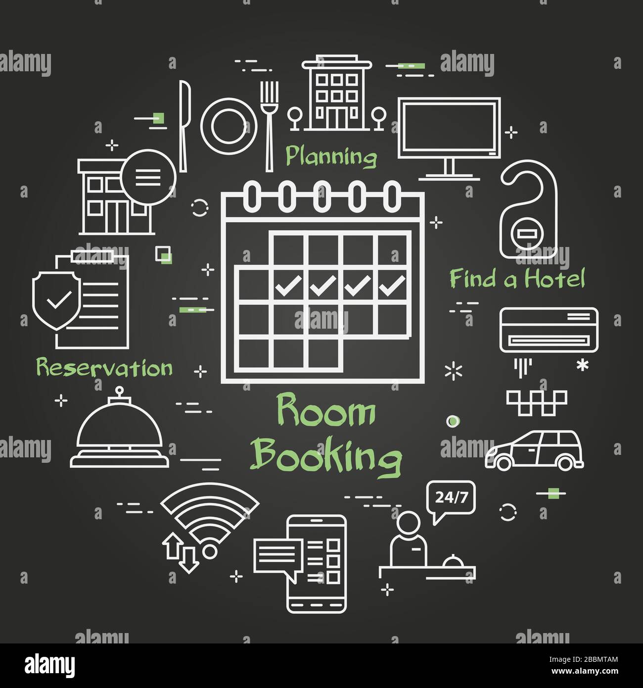 Room service hotel staff Stock Vector Images - Alamy