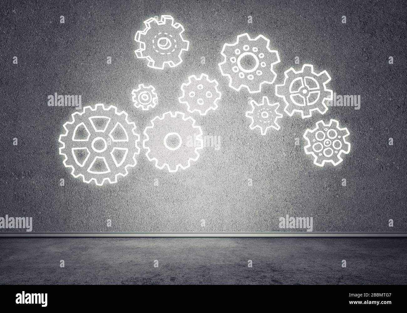 Gear mechanism as teamwork concept Stock Photo - Alamy
