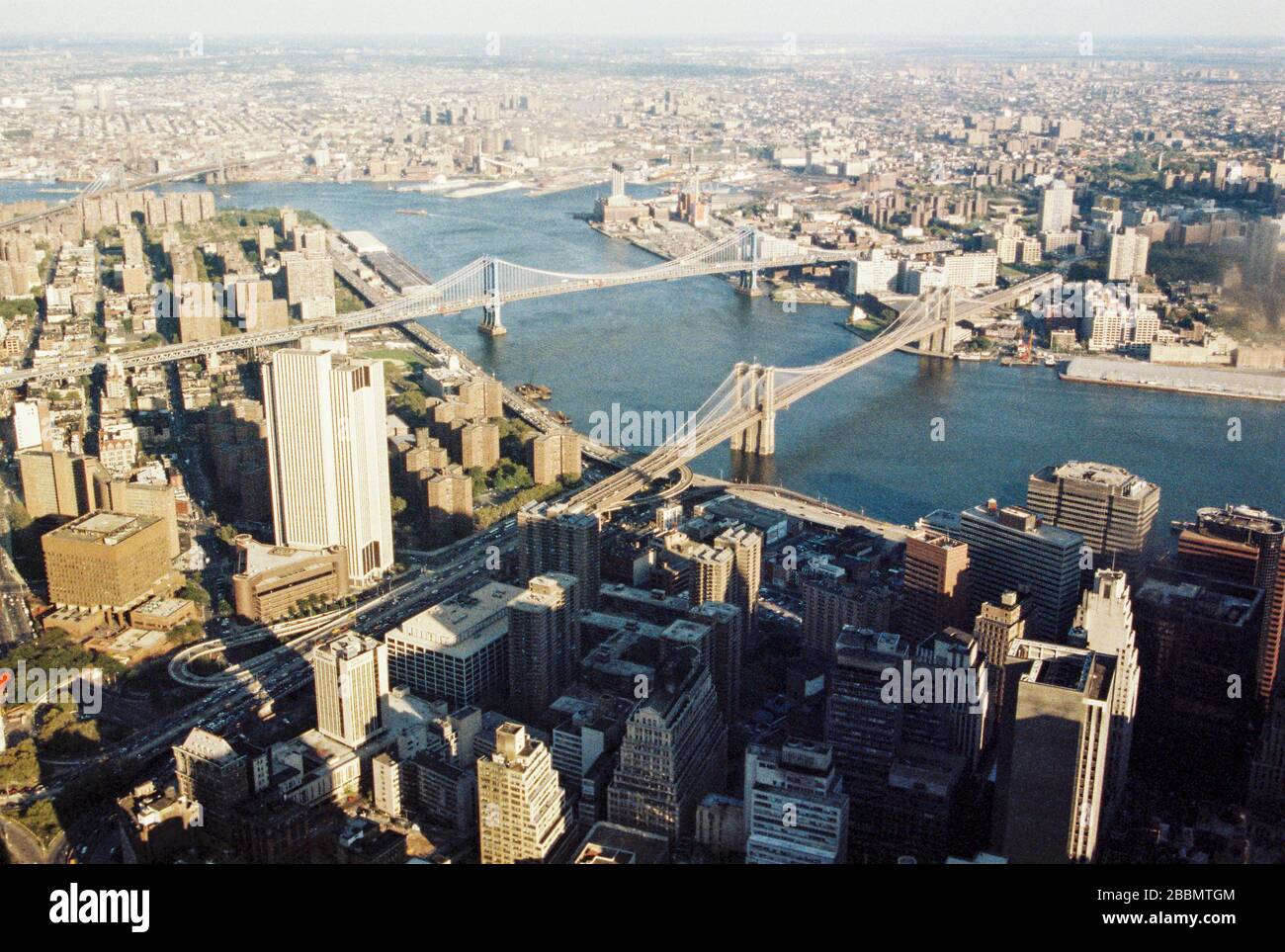 19 October 1994, US, New York City: View from the World Trade Center to ...