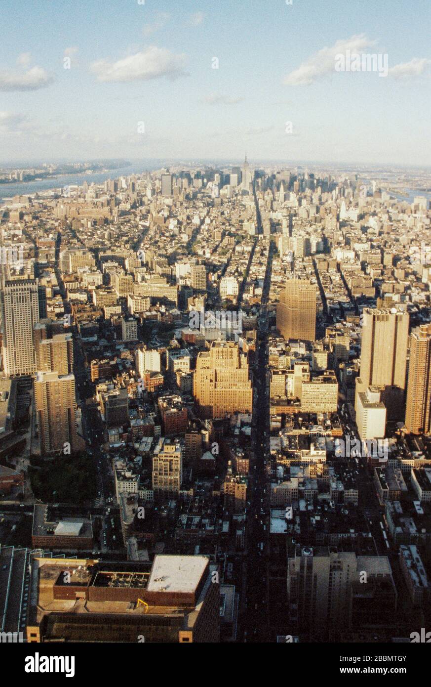 19 October 1994, US, New York City: View from the World Trade Center to ...