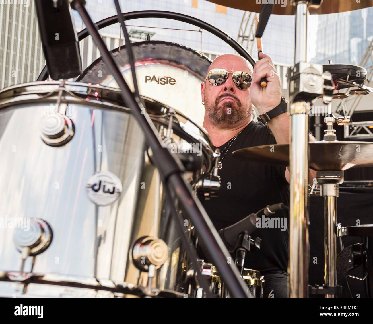 Drummer Jason Bonham, son of legendary drummer John Bonham, performs at ...