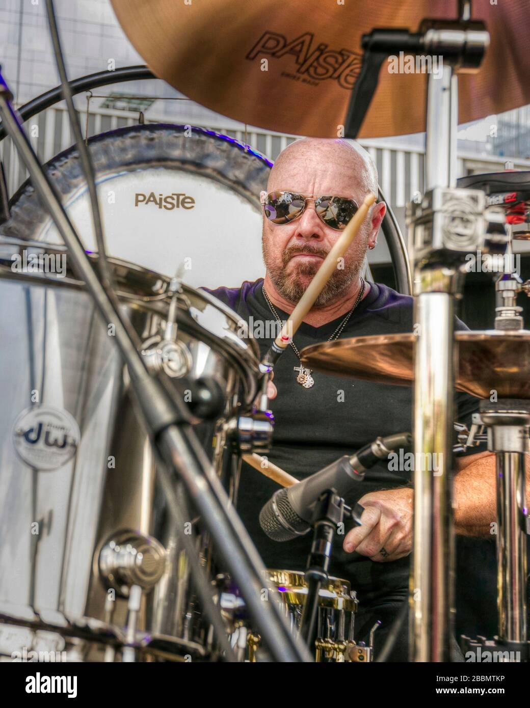 Drummer Jason Bonham, son of legendary drummer John Bonham, performs at ...