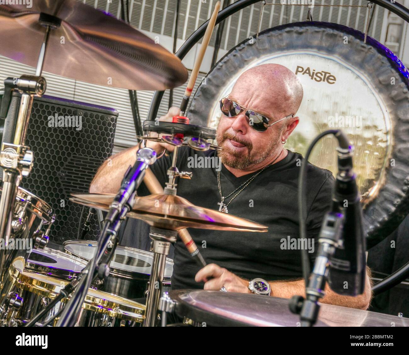 Drummer Jason Bonham, son of legendary drummer John Bonham, performs at ...