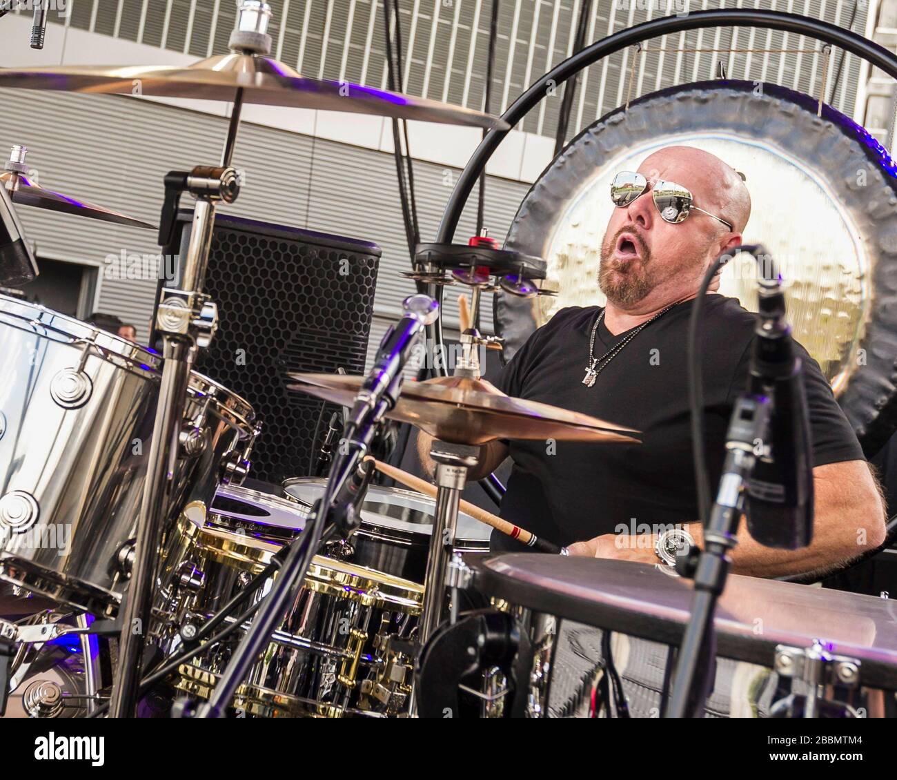 Drummer Jason Bonham, son of legendary drummer John Bonham, performs at ...