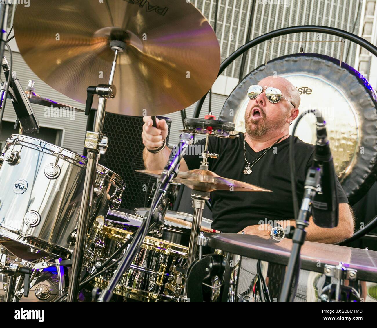 Drummer Jason Bonham, son of legendary drummer John Bonham, performs at ...