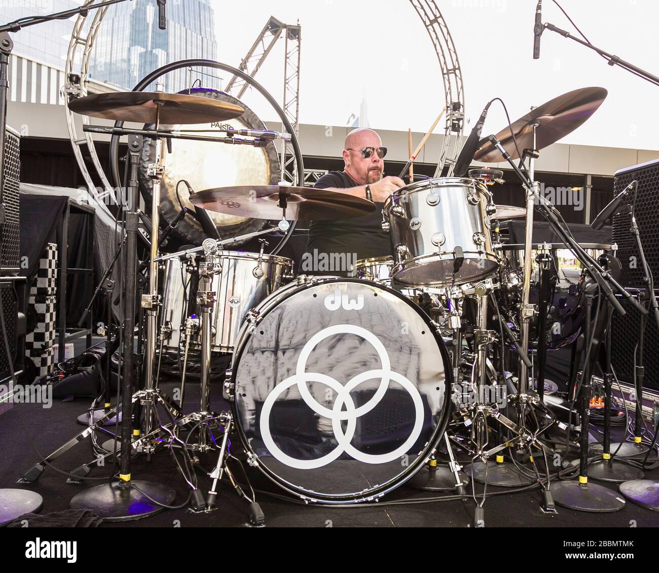 Drummer Jason Bonham, son of legendary drummer John Bonham, performs at ...