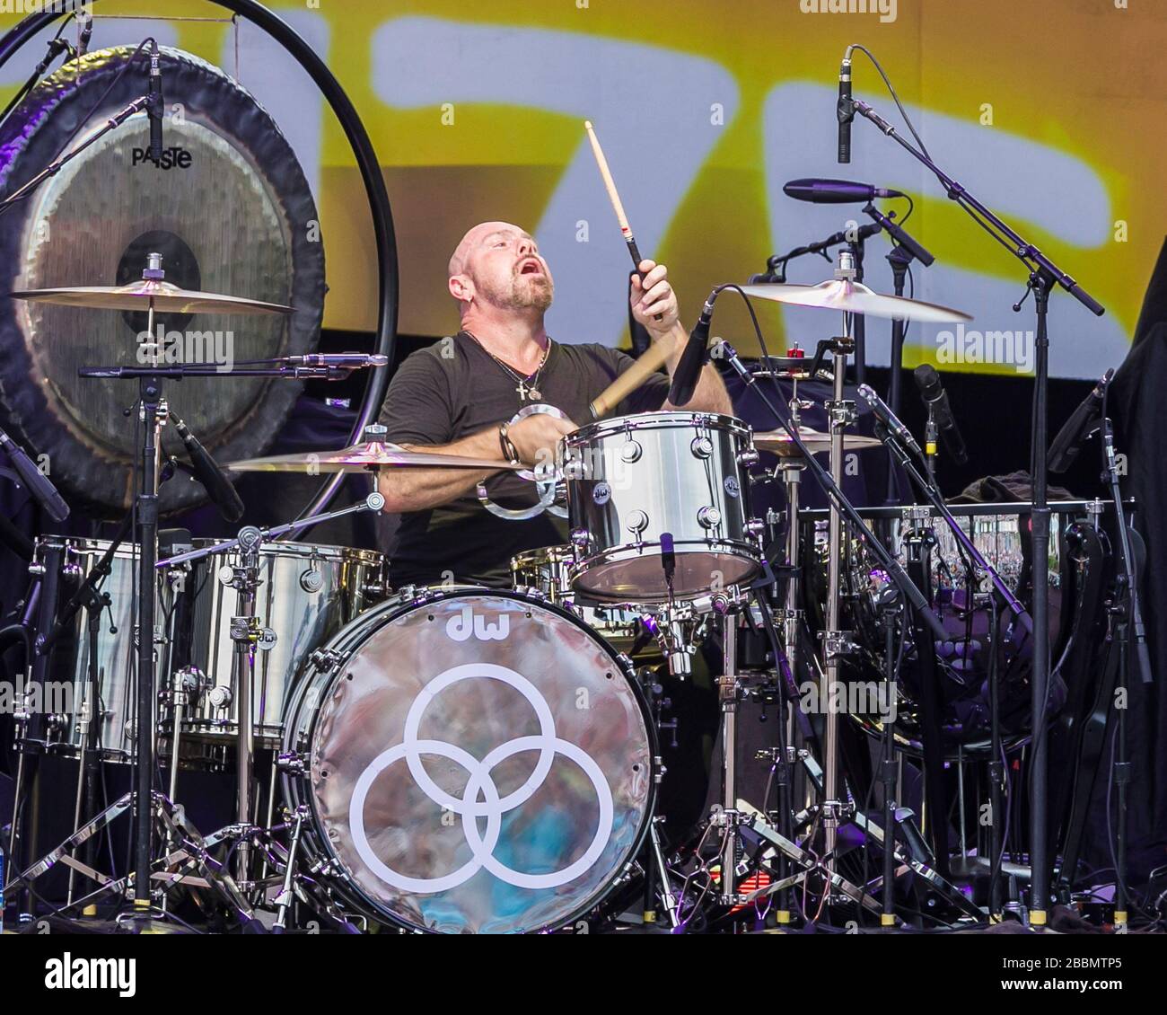 Drummer Jason Bonham, son of legendary drummer John Bonham, performs at ...