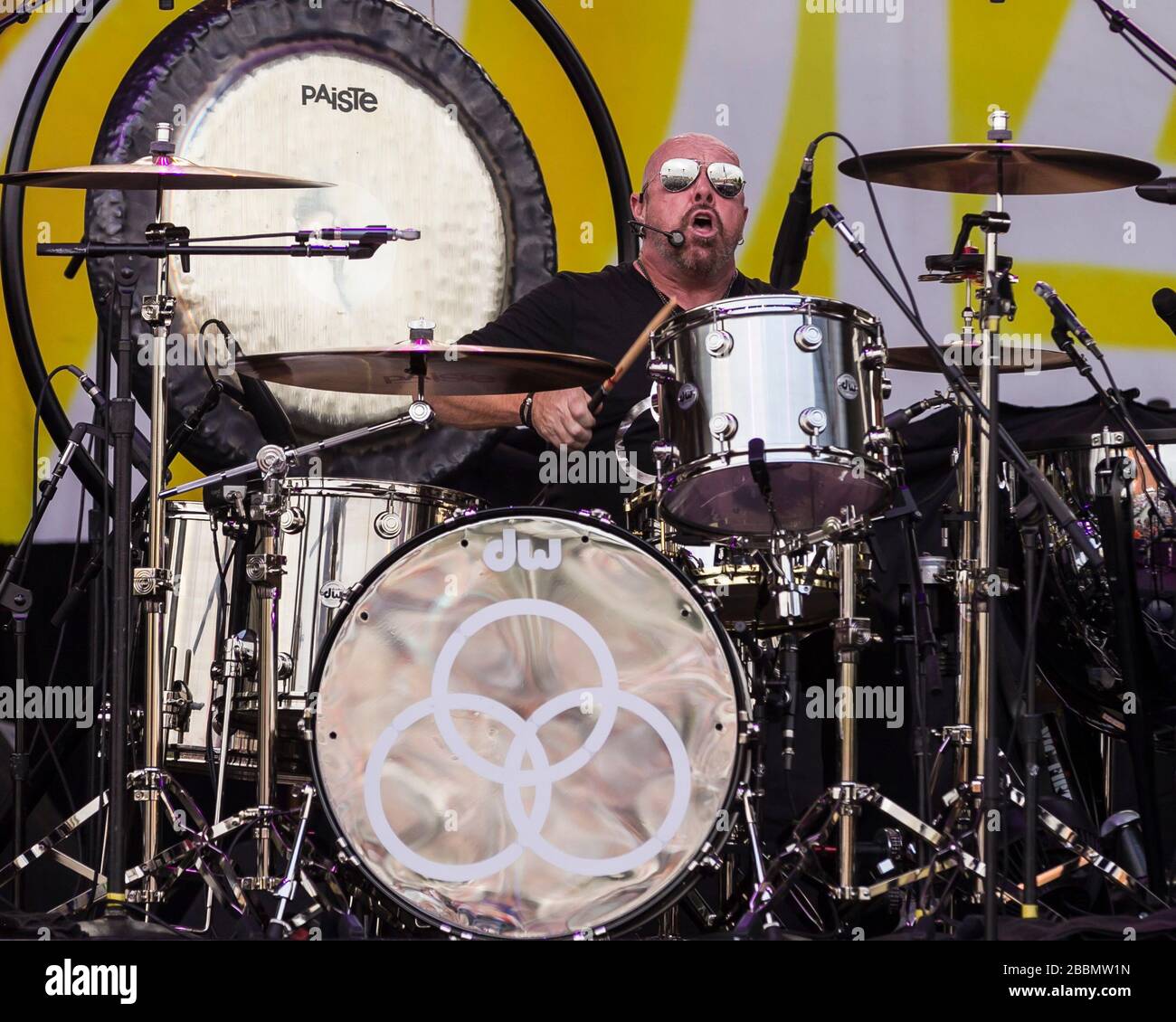 Drummer Jason Bonham, son of legendary drummer John Bonham, performs at ...