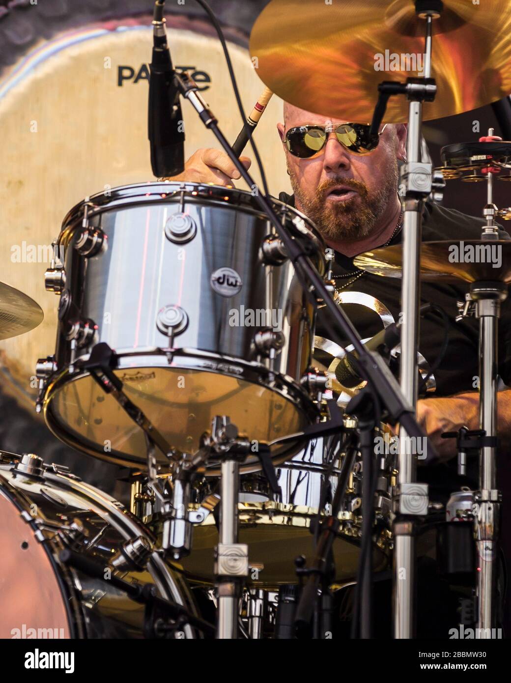 Drummer Jason Bonham, son of legendary drummer John Bonham, performs at ...