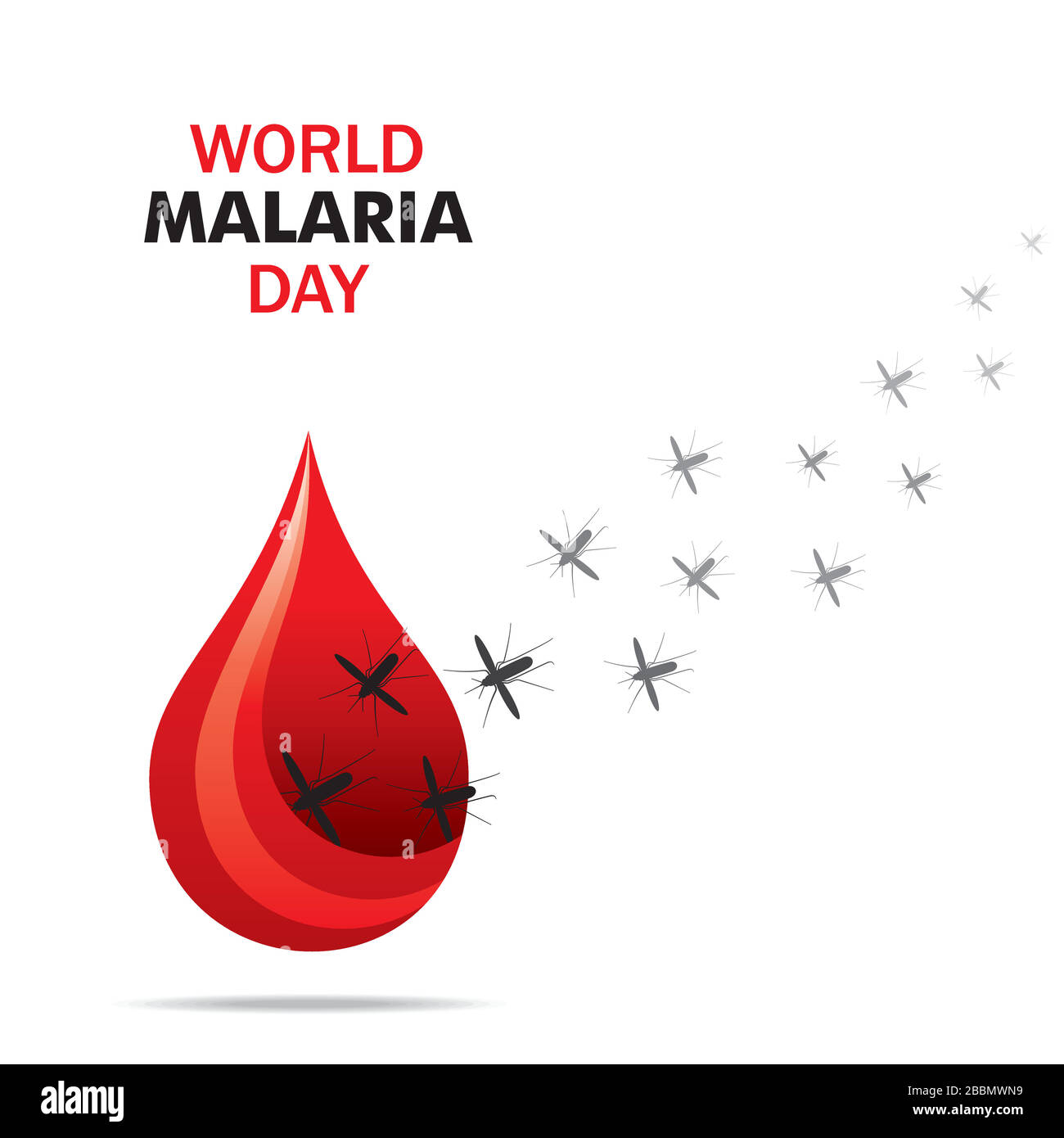 world malaria day concept illustration poster design Stock Vector Image ...
