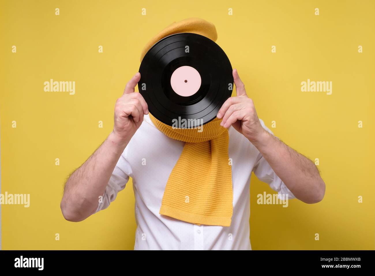 Record music face hi-res stock photography and images - Alamy