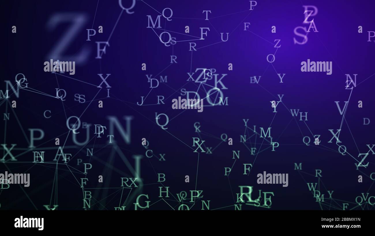 Abstract alphabet ornament on color background. Education writing ...