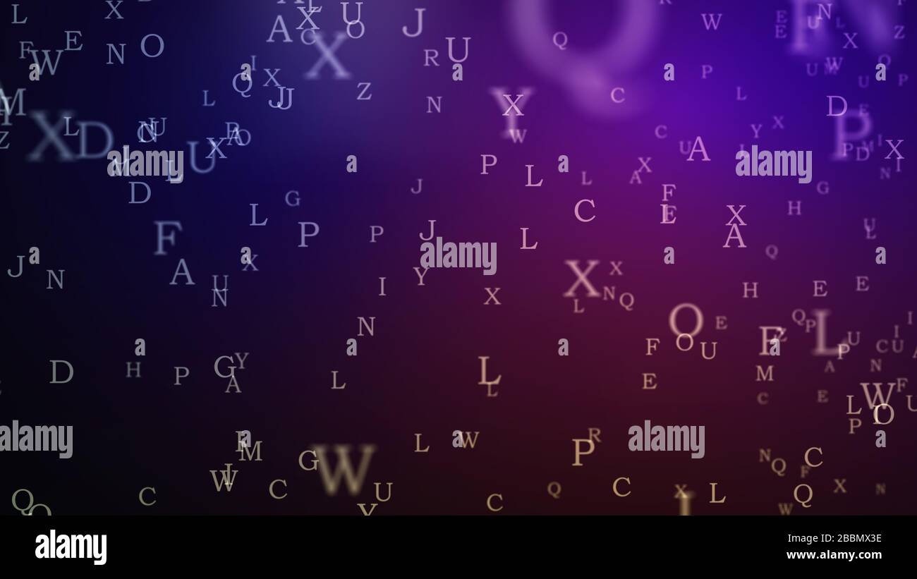 Abstract alphabet ornament on color background. Education writing ...