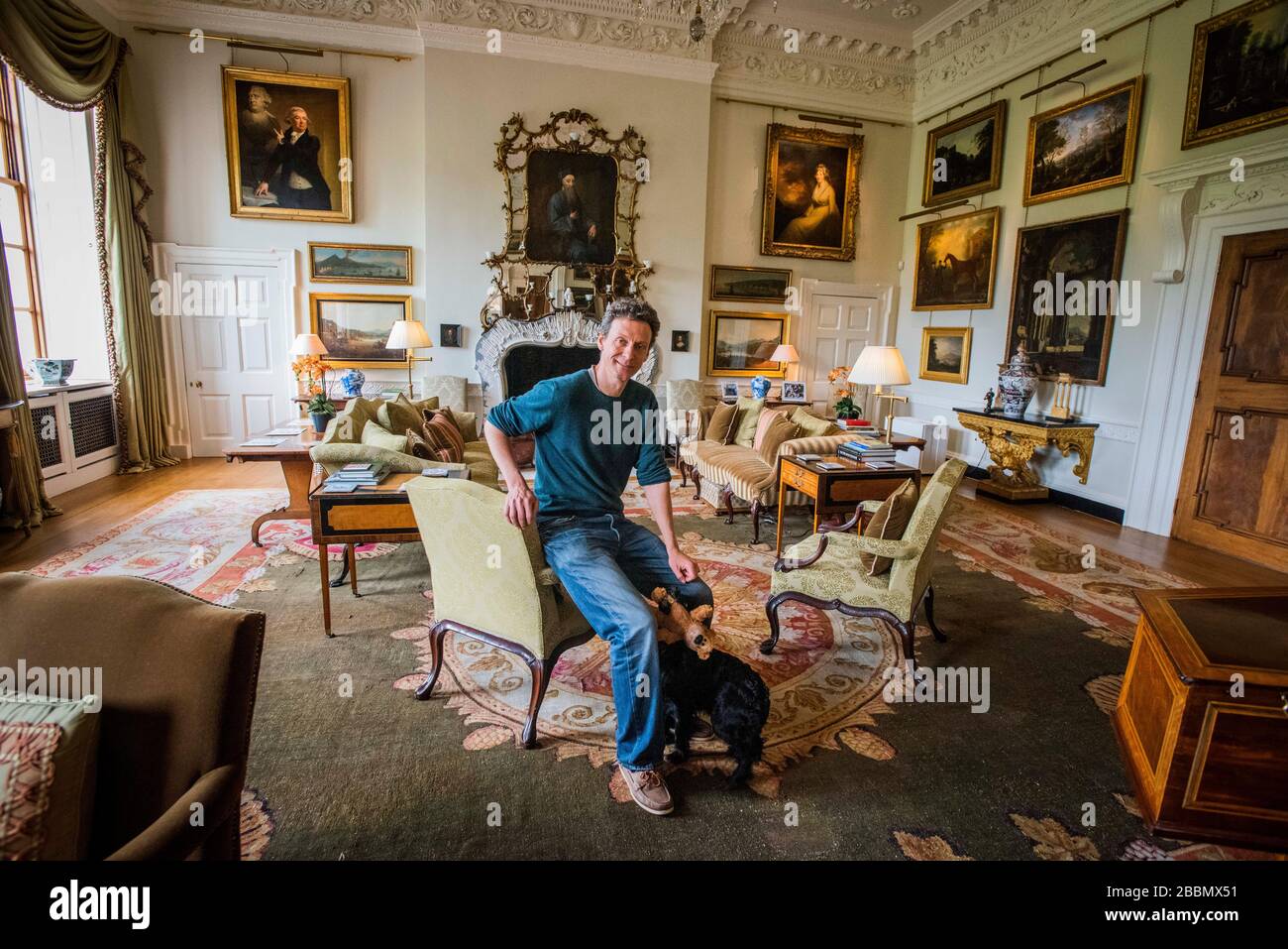 Marchmont House Scottish Borders with Hugo Burge (owner Stock Photo - Alamy