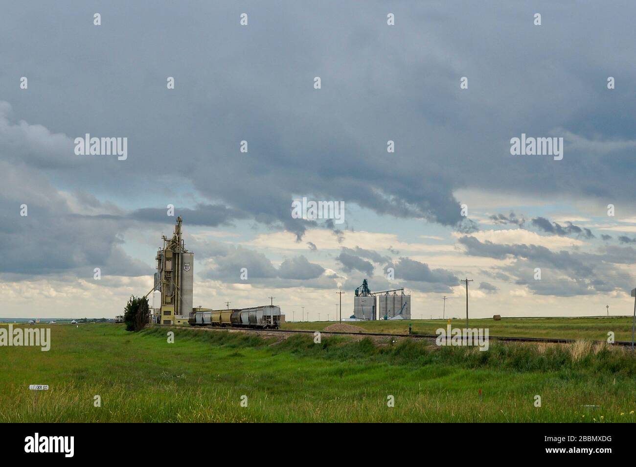 Vulcan Canada - 6 July 2013 - Grain elevators in Alberta Canada Stock ...