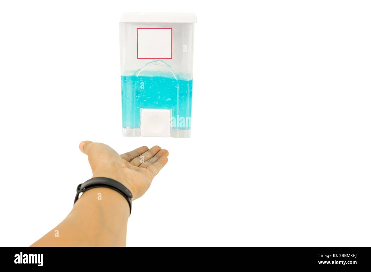 Male hand using alcohol gel cleaning hands prevent coronavirus Stock ...