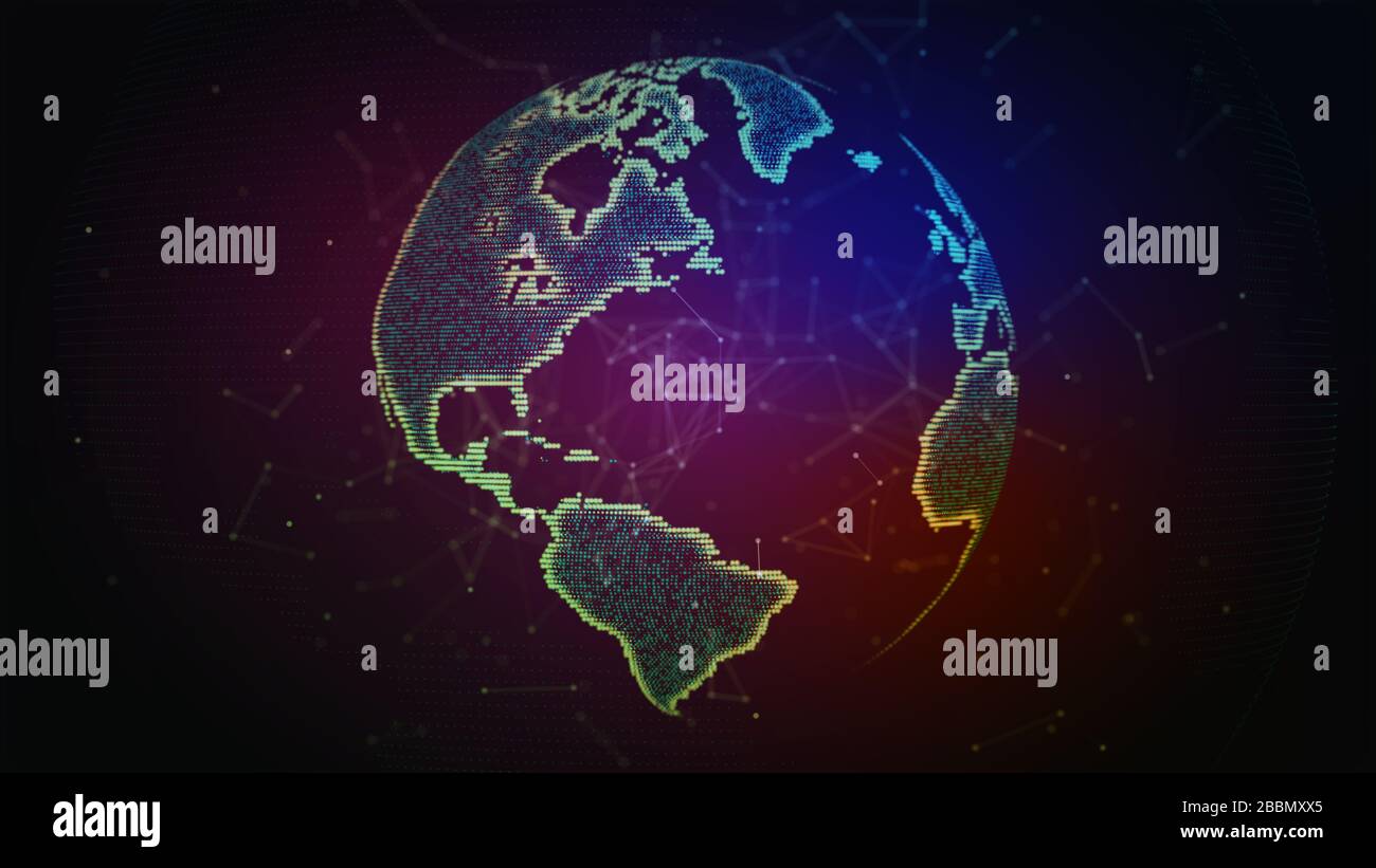 World map globe point concept. Around Earth globe global network ...