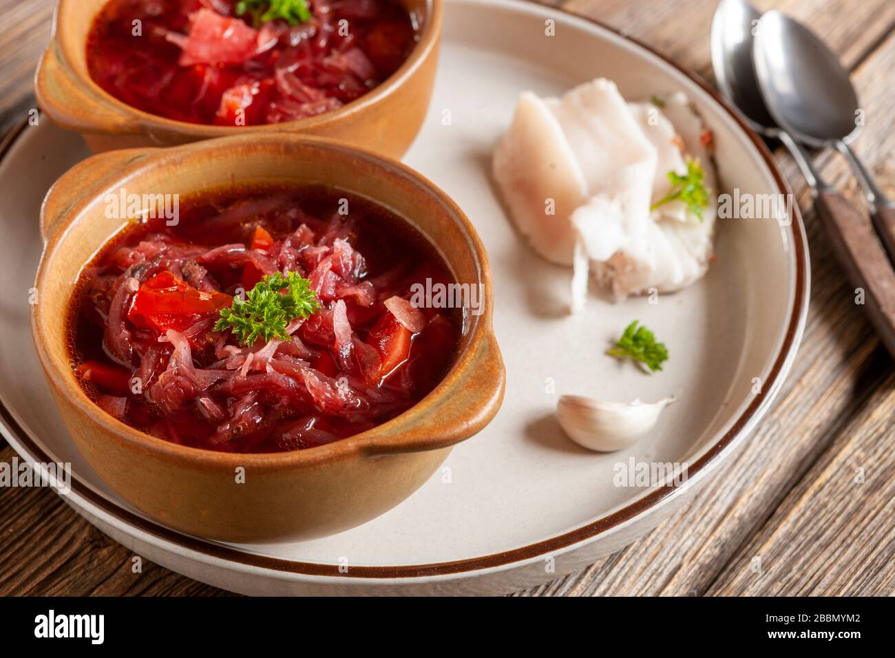 Traditional homemade Russian beetroot soup borscht Stock Photo - Alamy