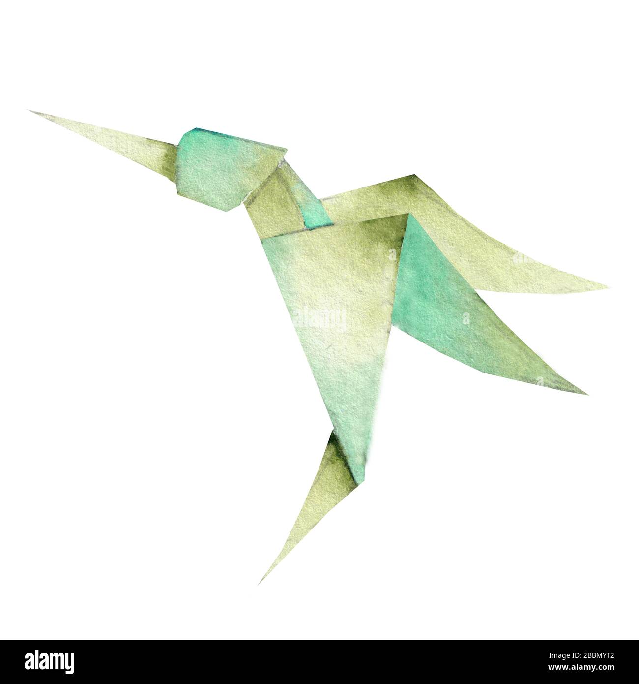 Origami Hummingbird Tattoo