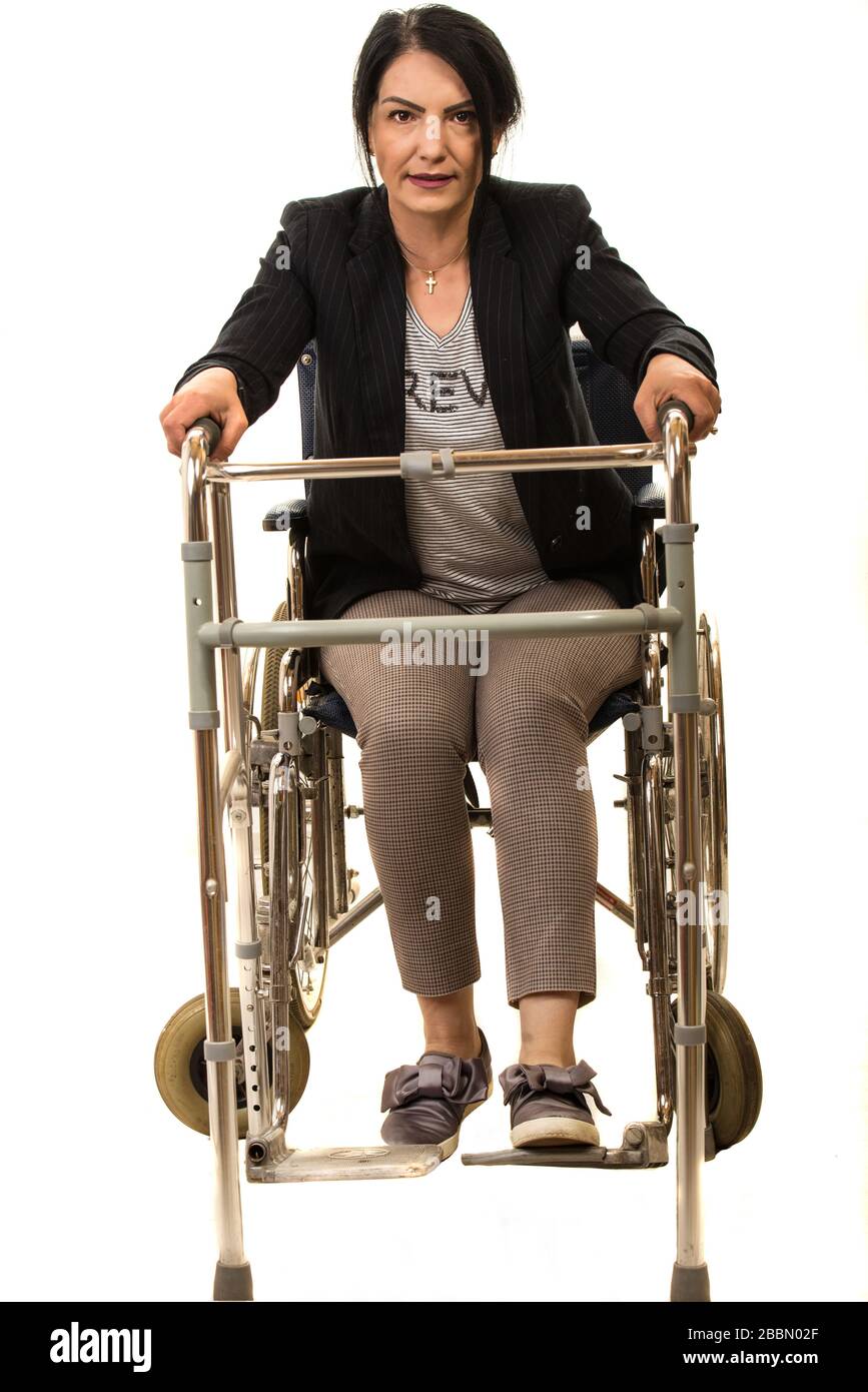 Wheelchair walking frame hi-res stock photography and images - Alamy