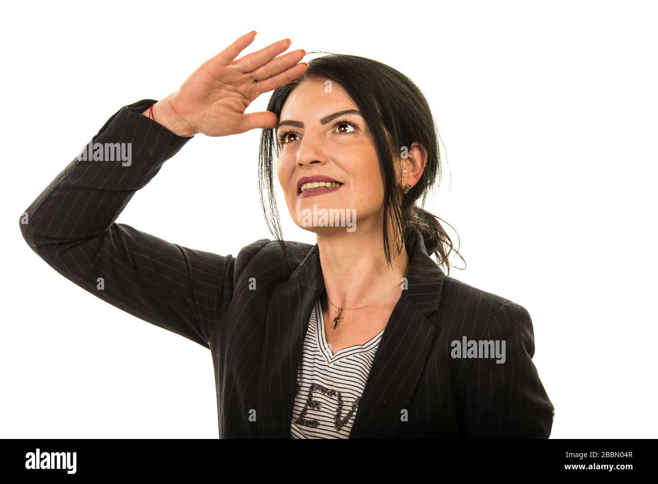 Woman looking far away hi-res stock photography and images - Alamy
