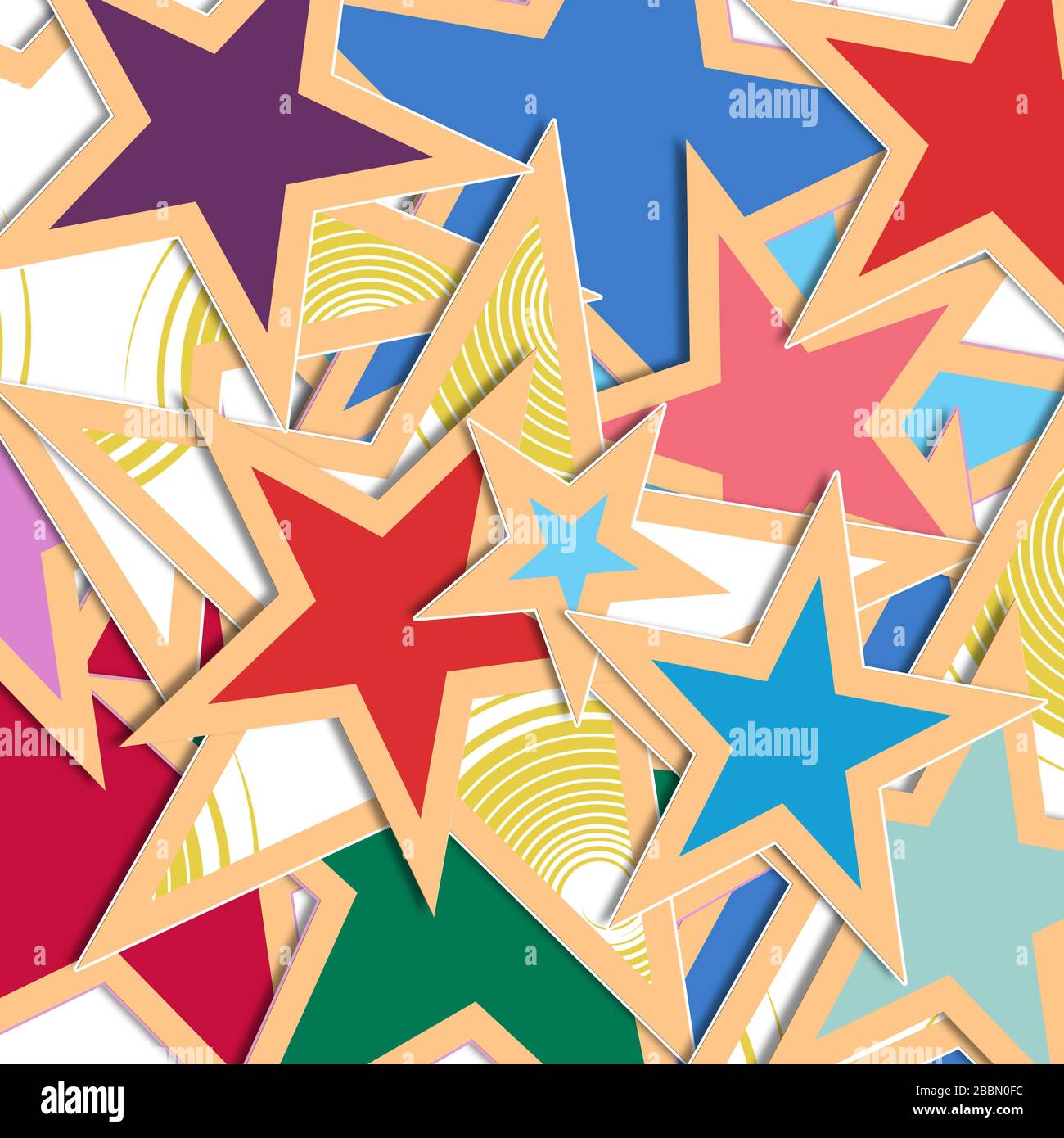 Paper stars background Stock Photo - Alamy