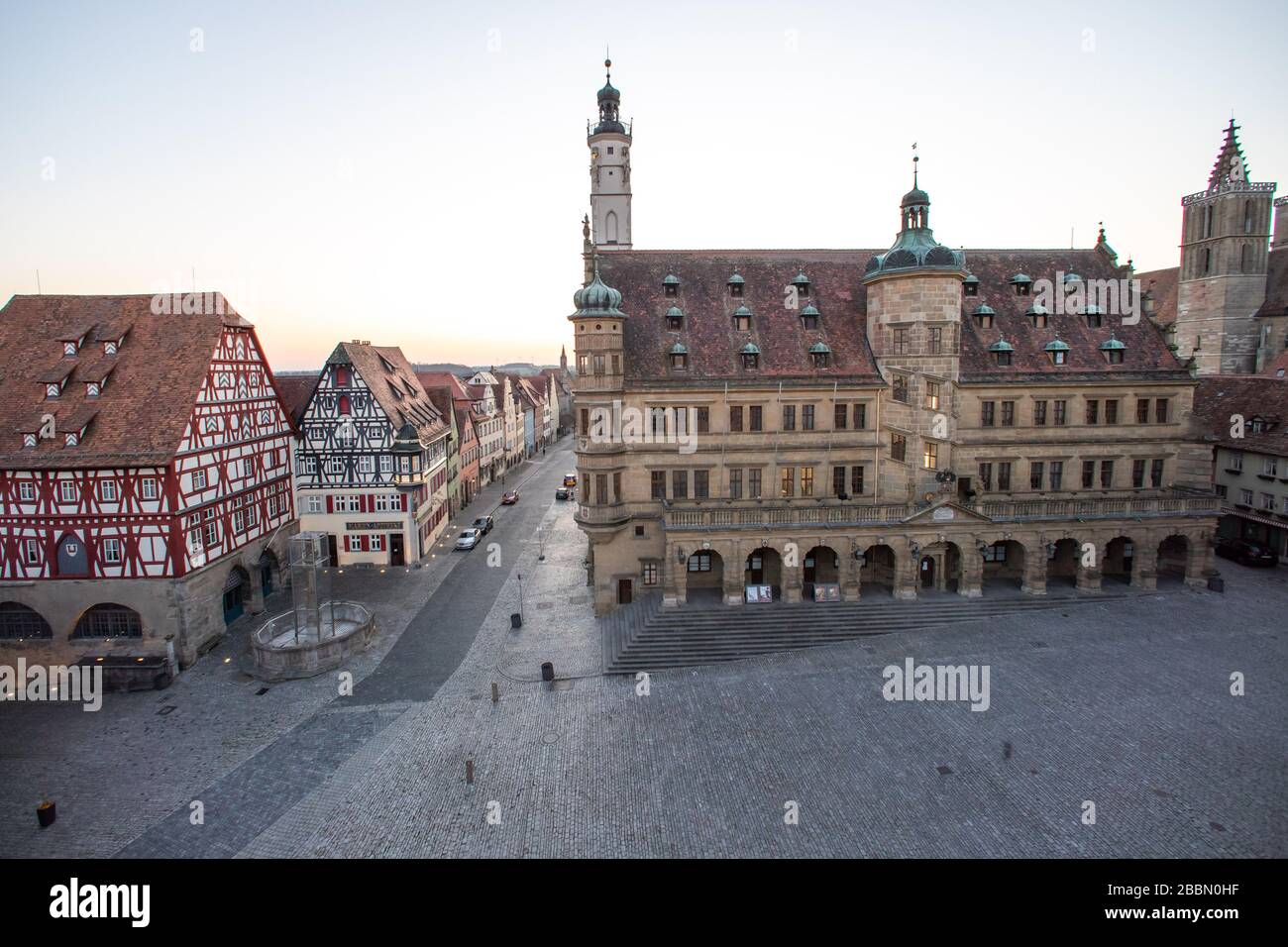 Rothenburg Ob Der Tauber, Germany. 25th Mar, 2020. View of the town ...