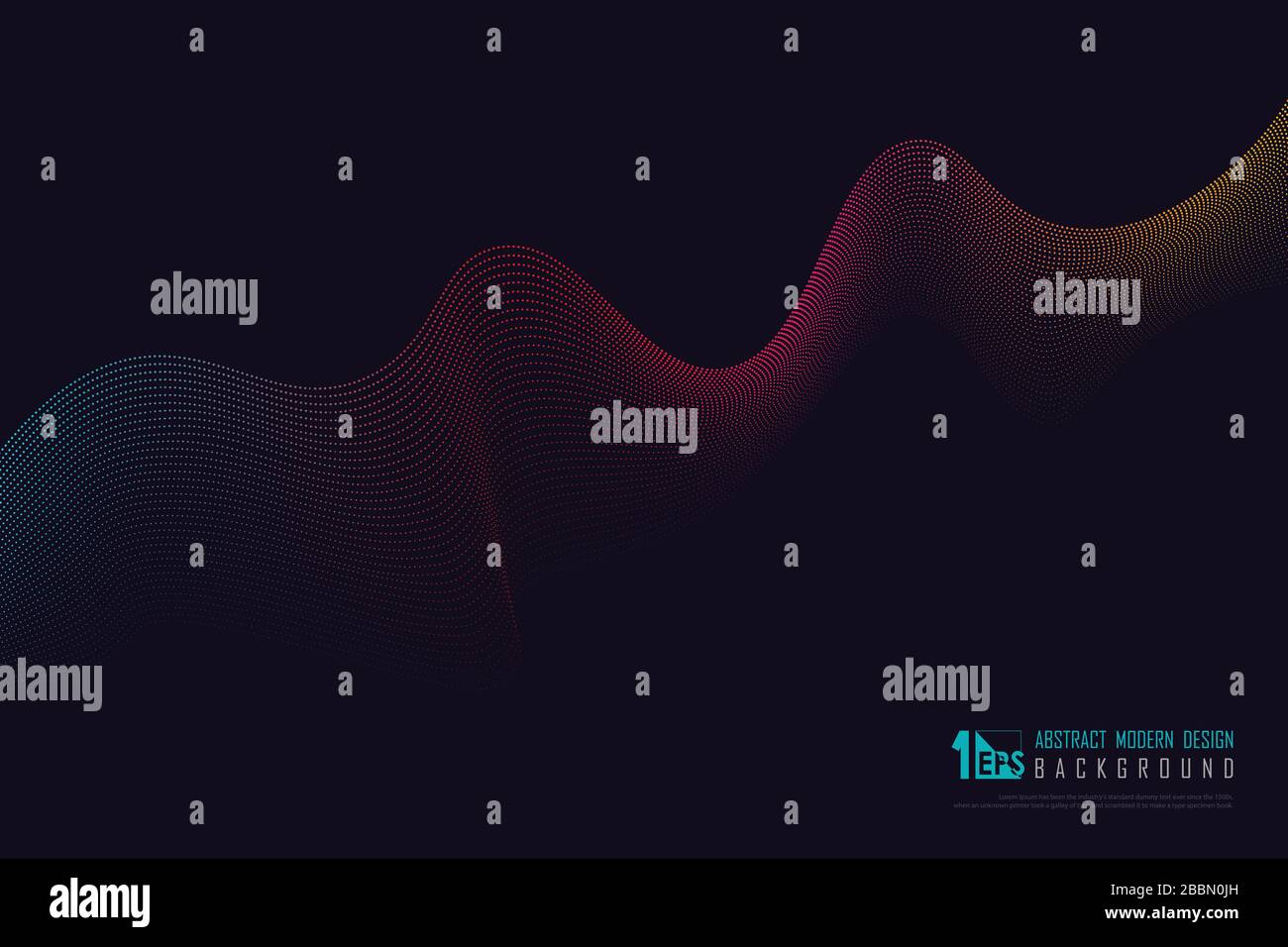 Abstract dot color wavy design of movement background. Decorate for ad ...