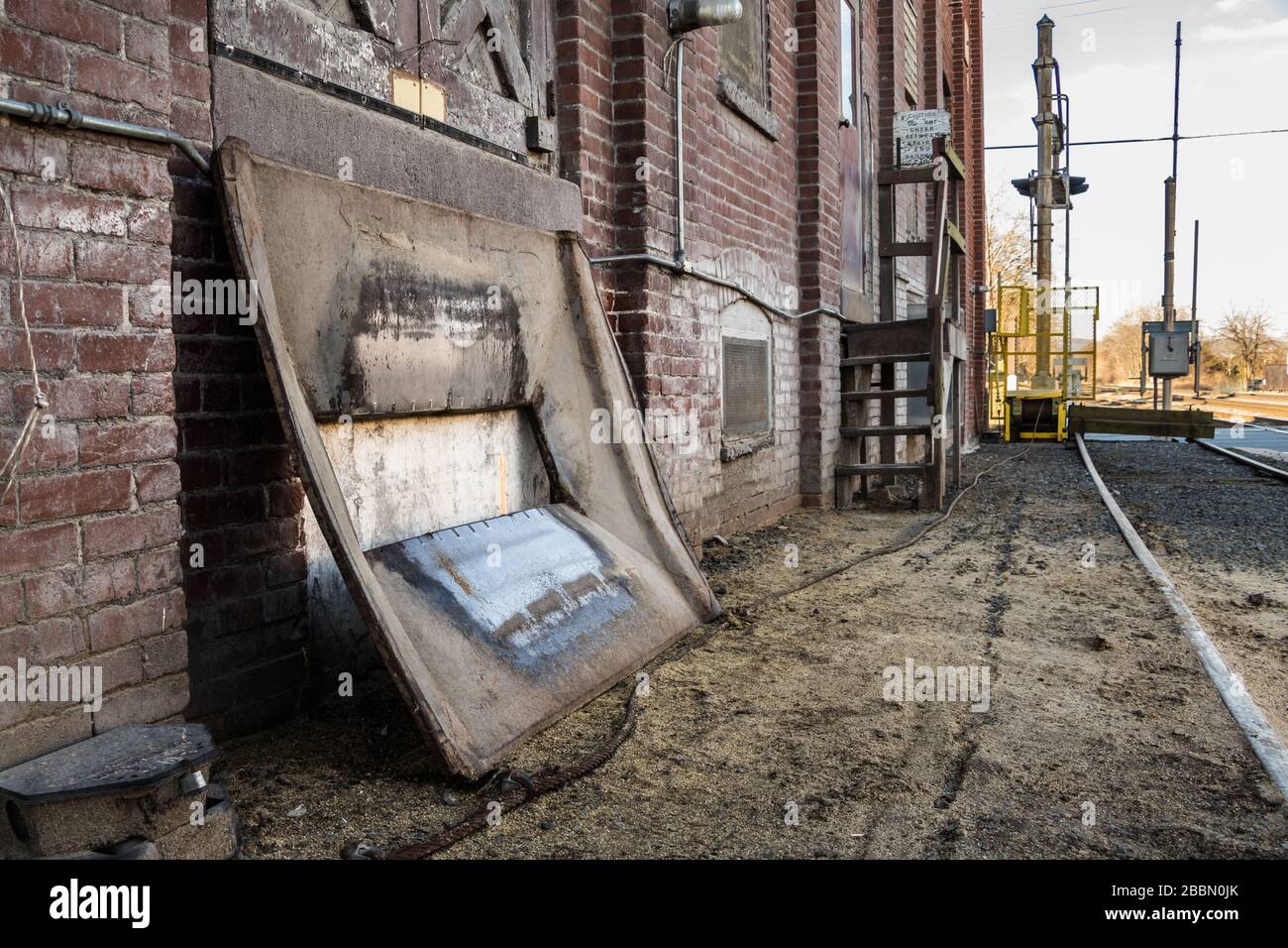 Railroad siding at a working grain depot in Sinking Spring, PA Stock ...