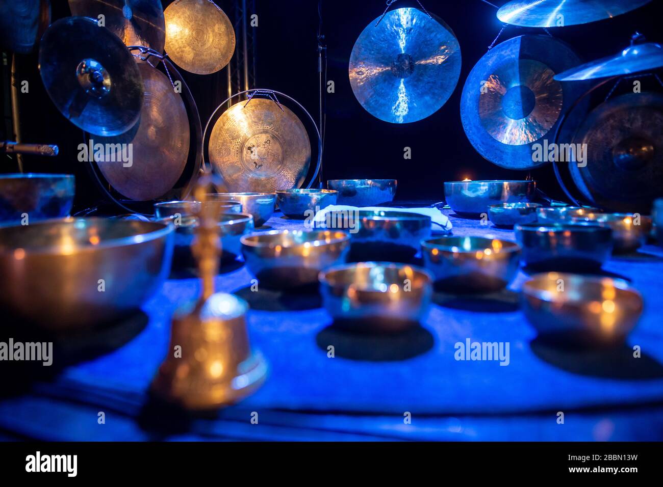 Music therapy on the special kind of musical bowls, relax, rest for ...