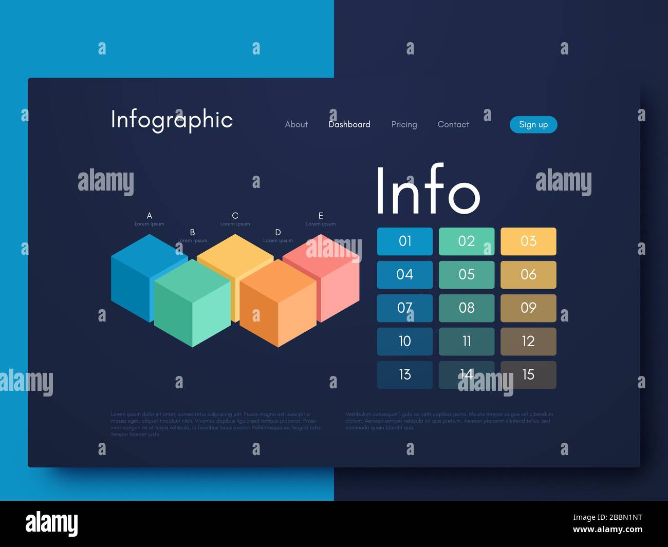 Vector graphic infographics. Template for creating mobile applications ...