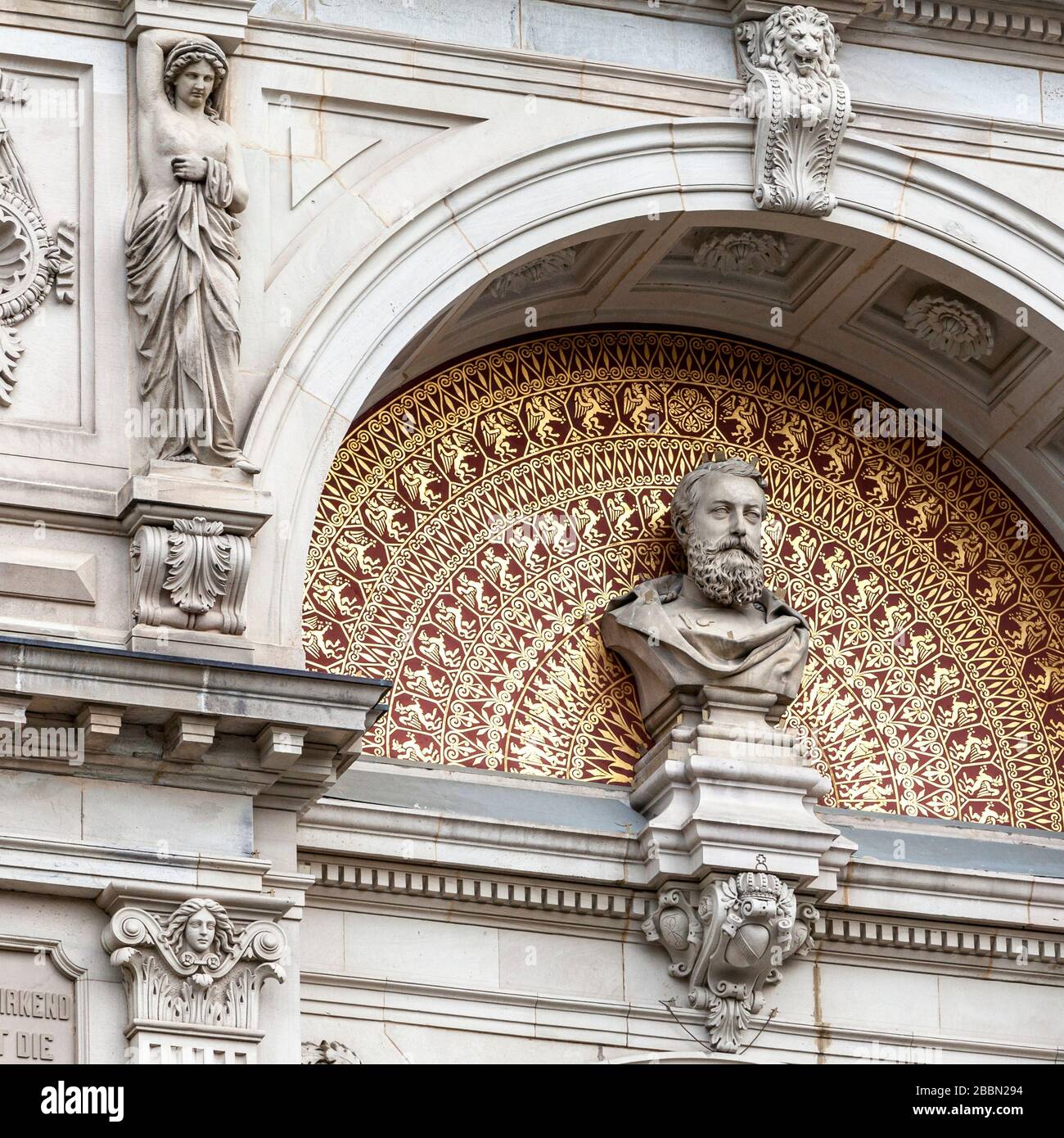 The decorative architecture of the exterior of the Friedrichsbad spa in ...