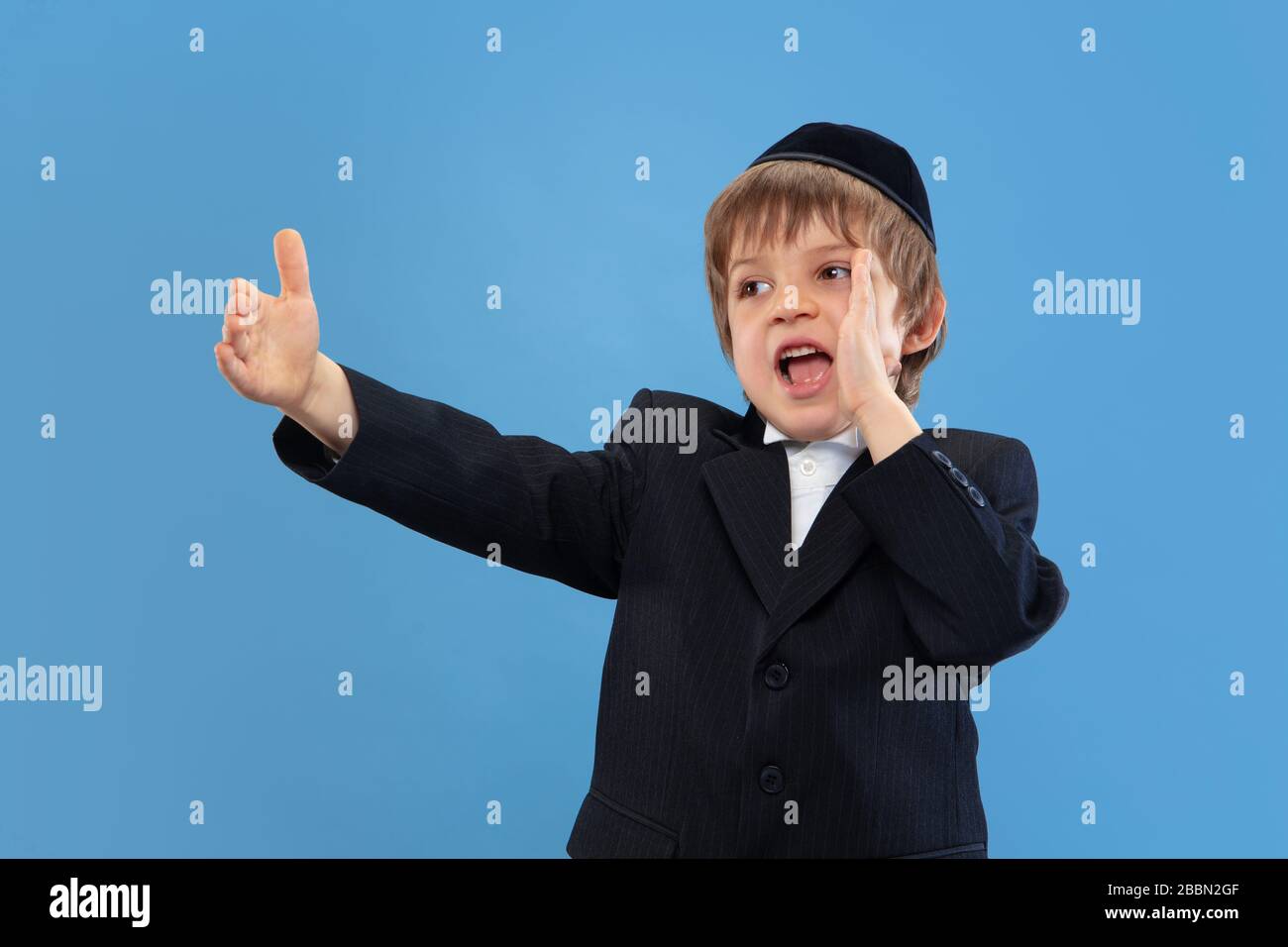 Portrait happy religious jewish boy hi-res stock photography and images ...