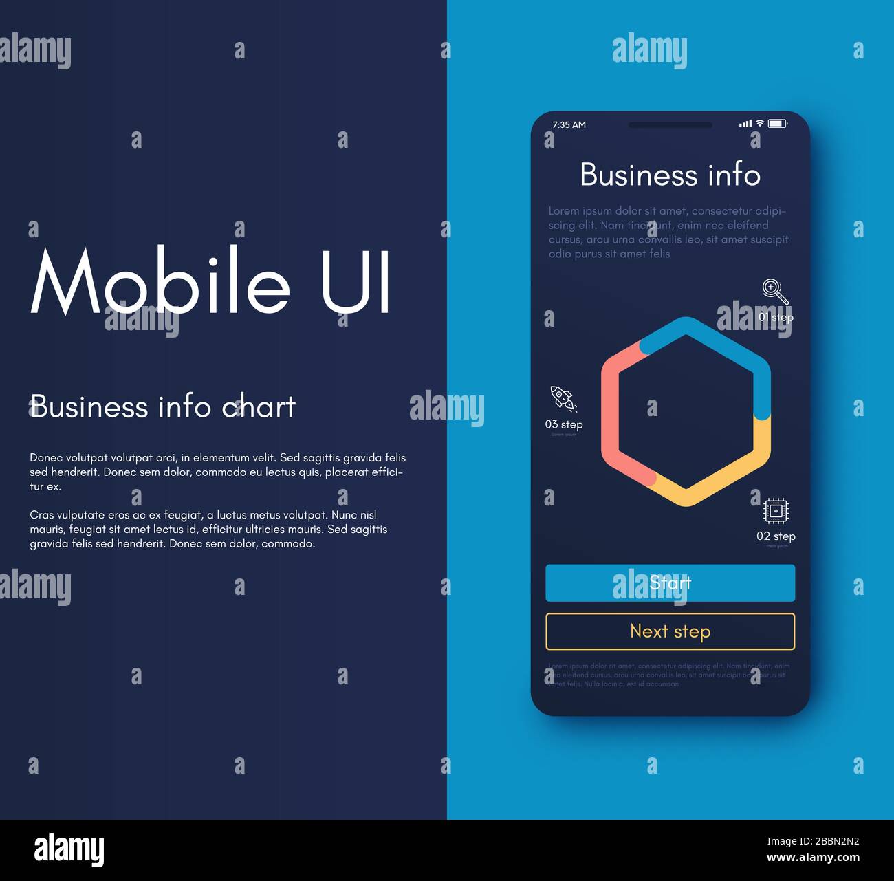 Mobile application infographic interface. Ui design, vector ...