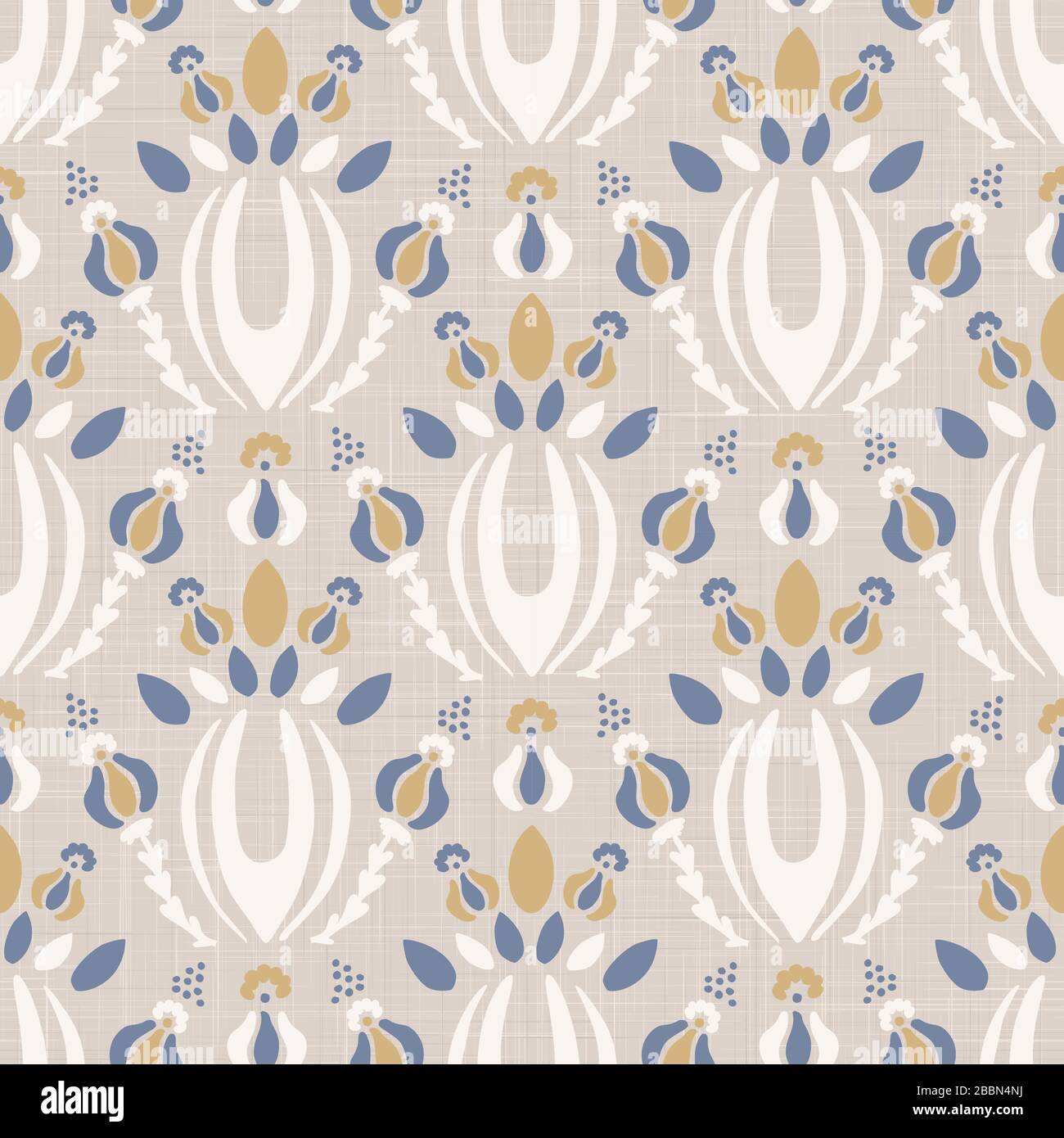 French blu shabby chic damask vector texture background. Antique white ...