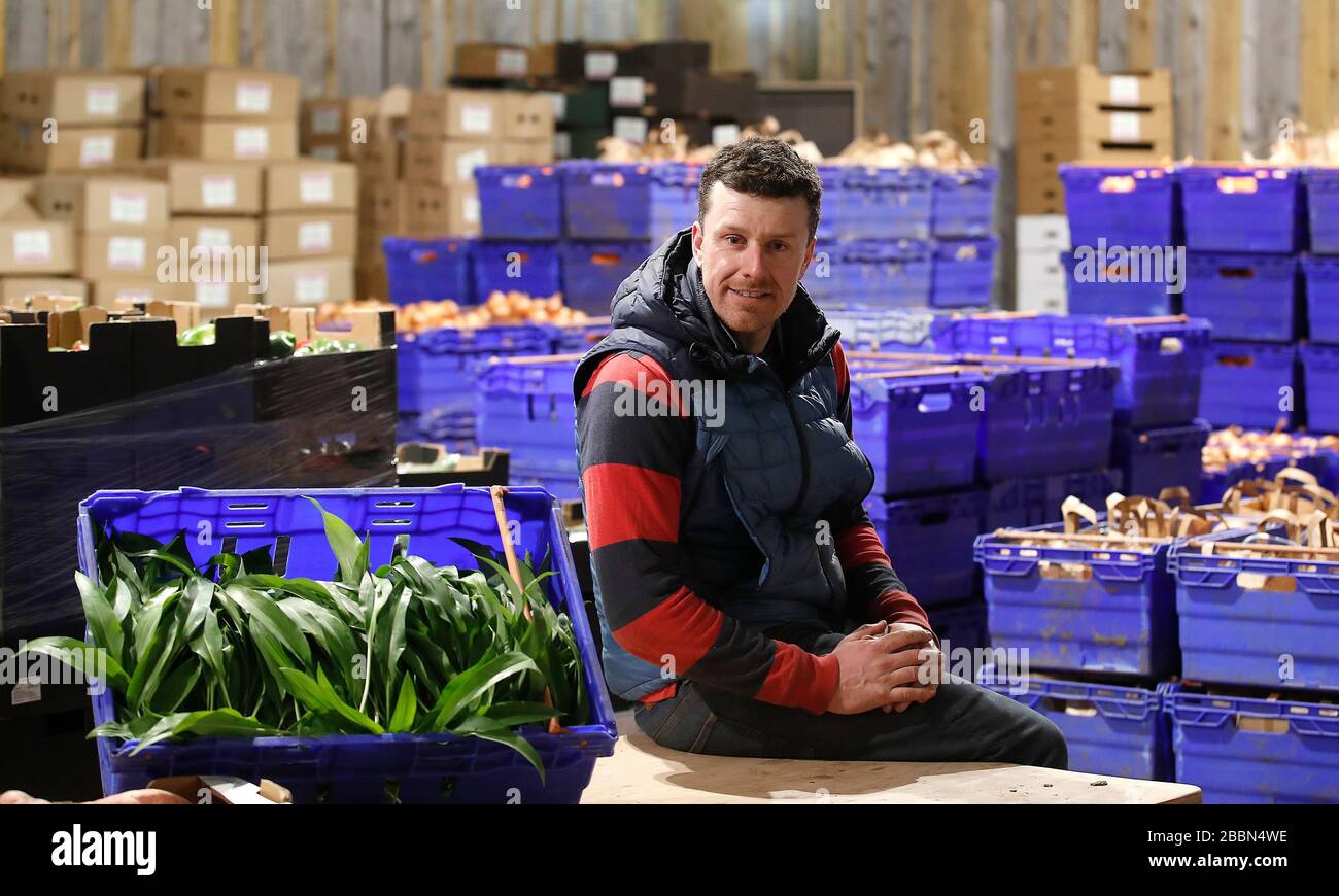 Farmer David Fryer of Groobarbs Wild Farm, with produce for his ...
