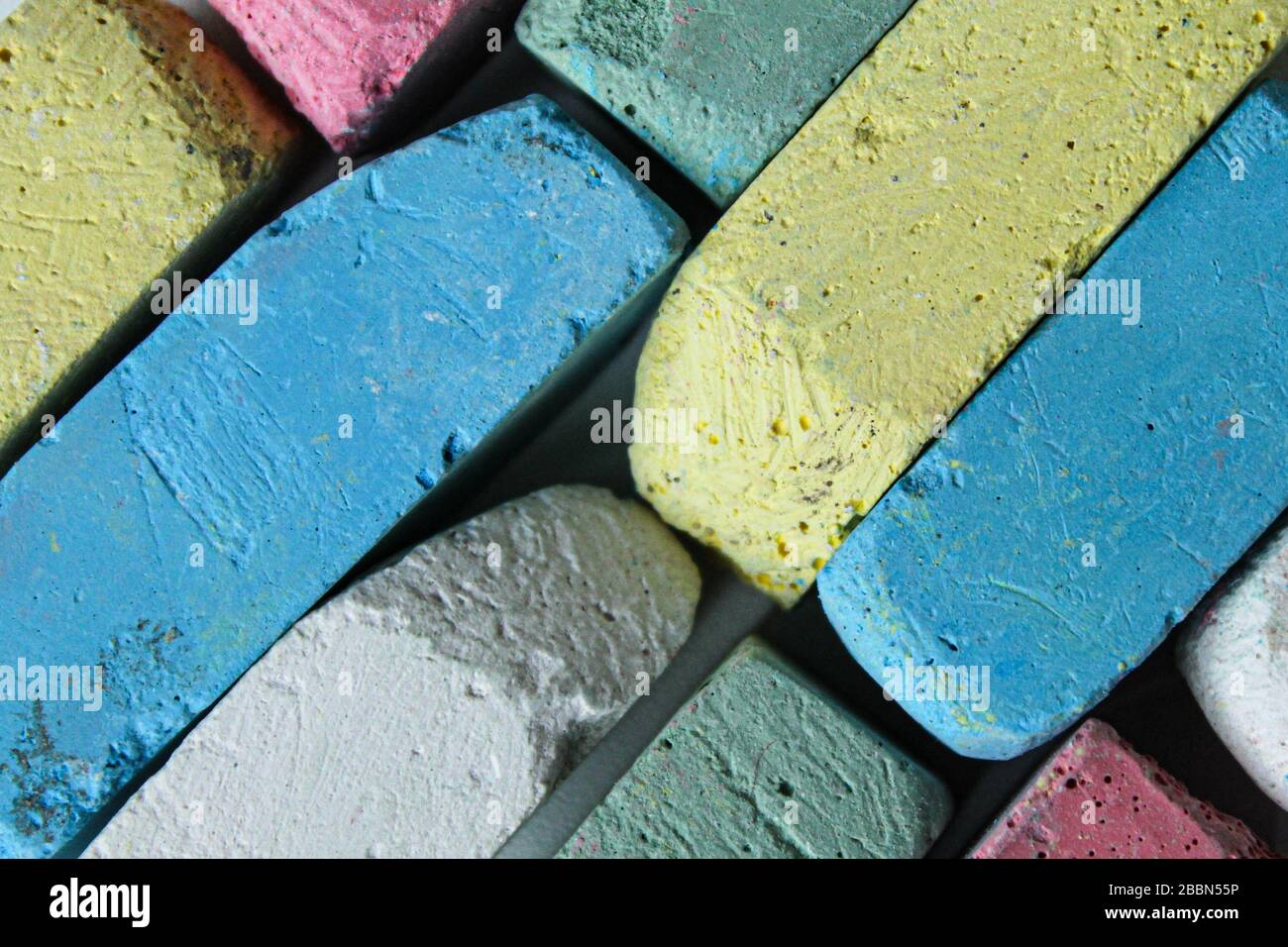 Multi-colored chalk for drawing. Different colors Stock Photo - Alamy