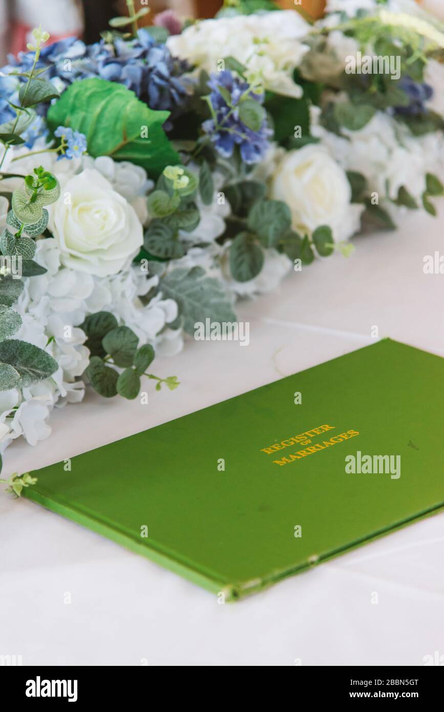 Marriage register book hi-res stock photography and images - Alamy