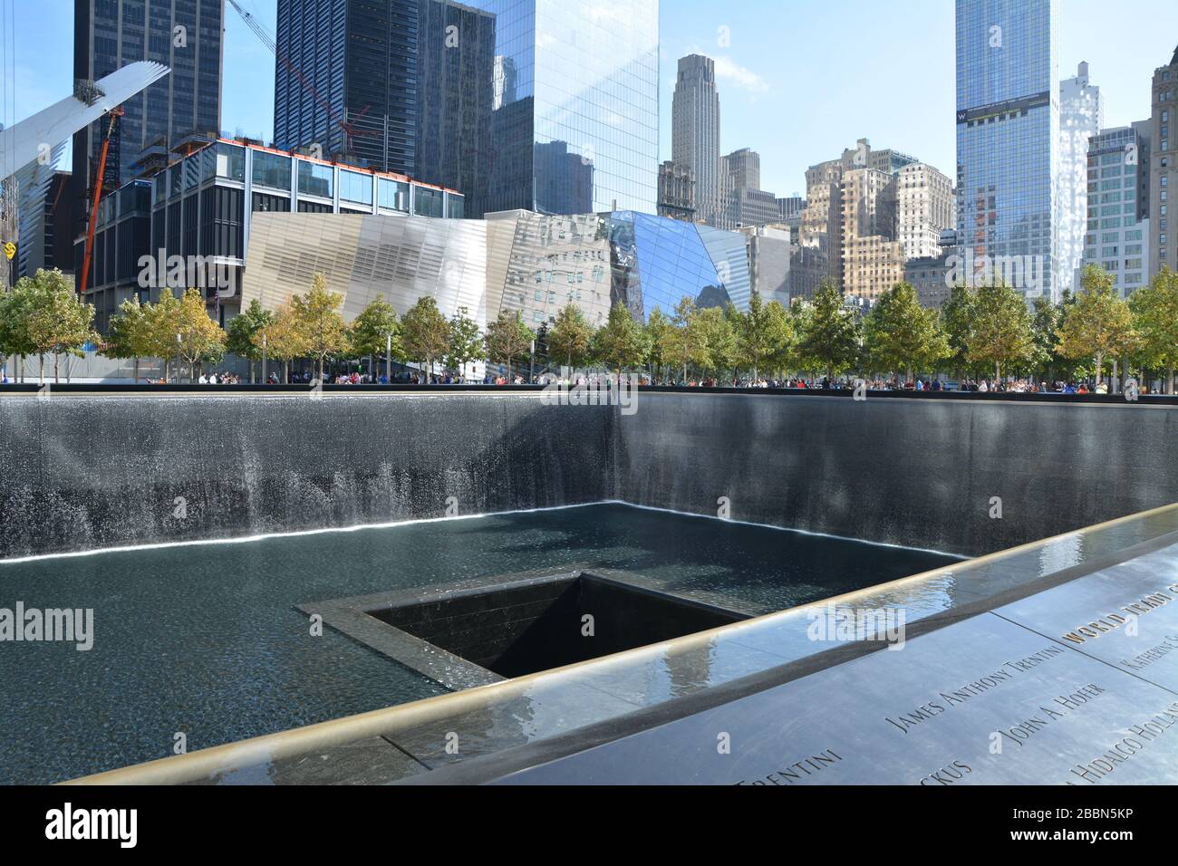 NEW YORK CITY - OCTOBER 14, 2014: National September 11 Memorial at ...