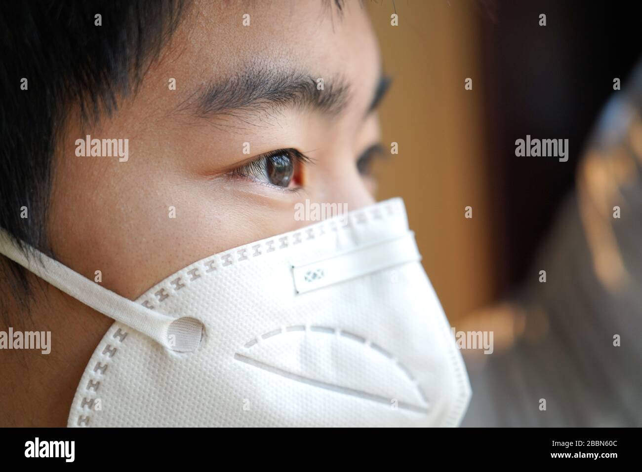 Wearing a mask of boy image features Stock Photo - Alamy