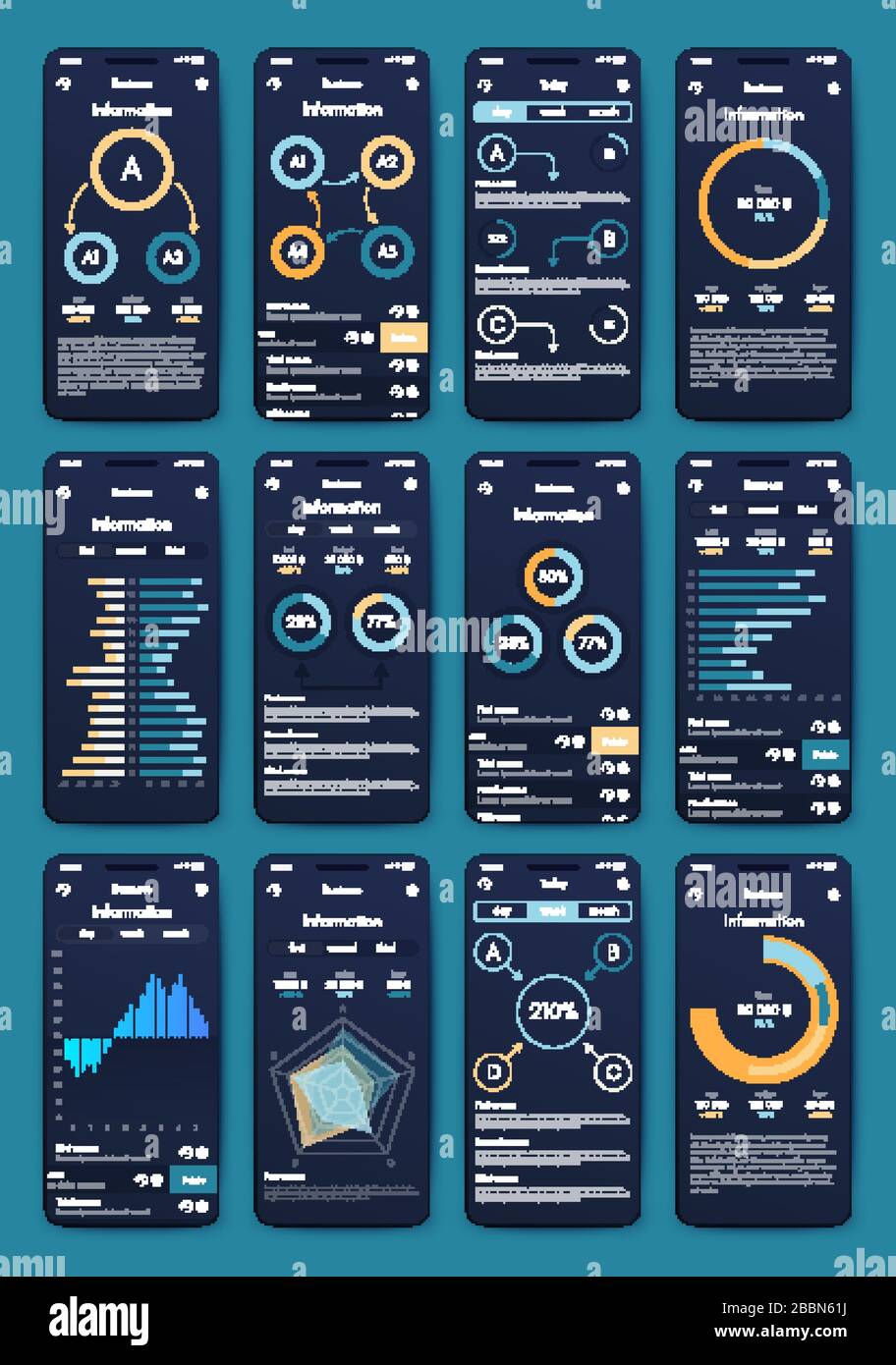 Modern infographic vector elements for business brochures. Use in ...