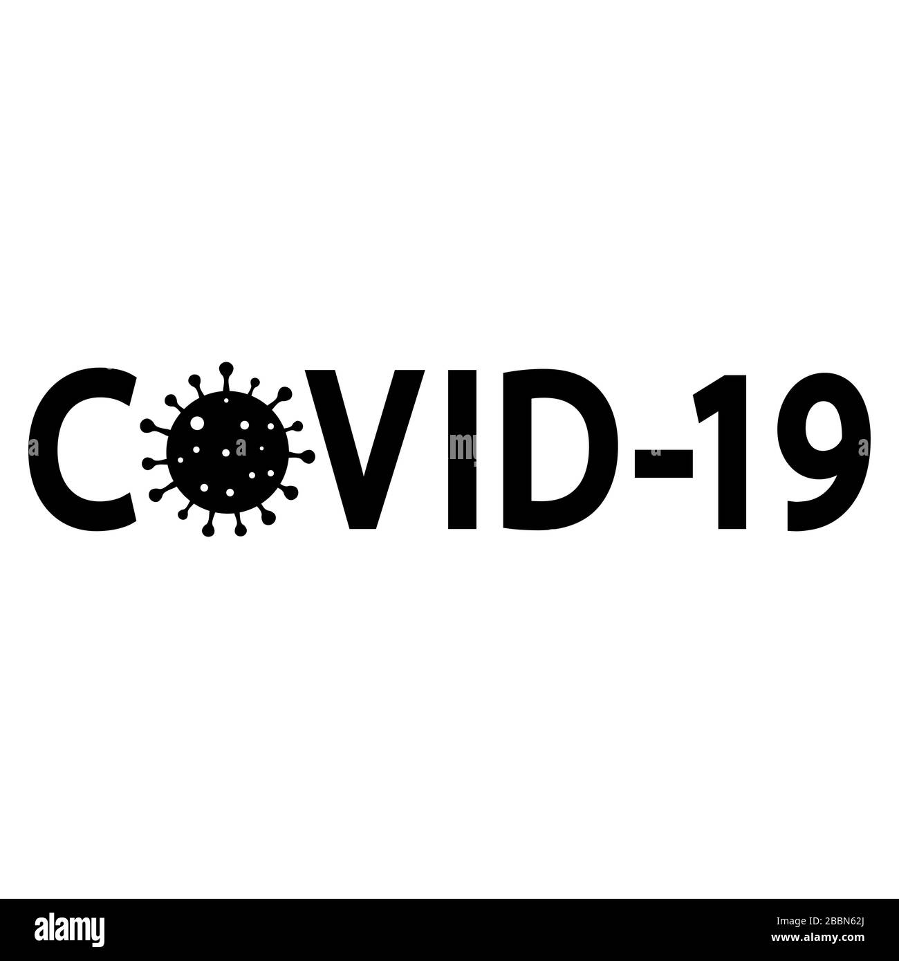 Covid 19 with coronaviruses. Virus symbol on a white background with ...