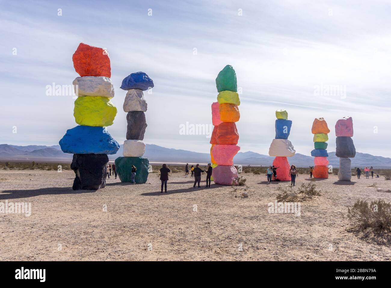 Seven Magic Mountains, Las Vegas, Nevada. USA Stock Photo - Alamy