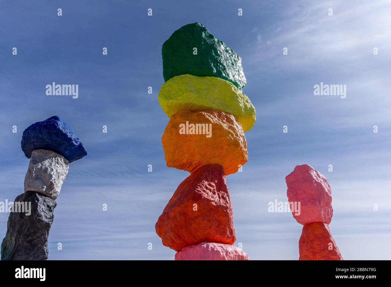 Seven Magic Mountains, Las Vegas, Nevada. USA Stock Photo - Alamy