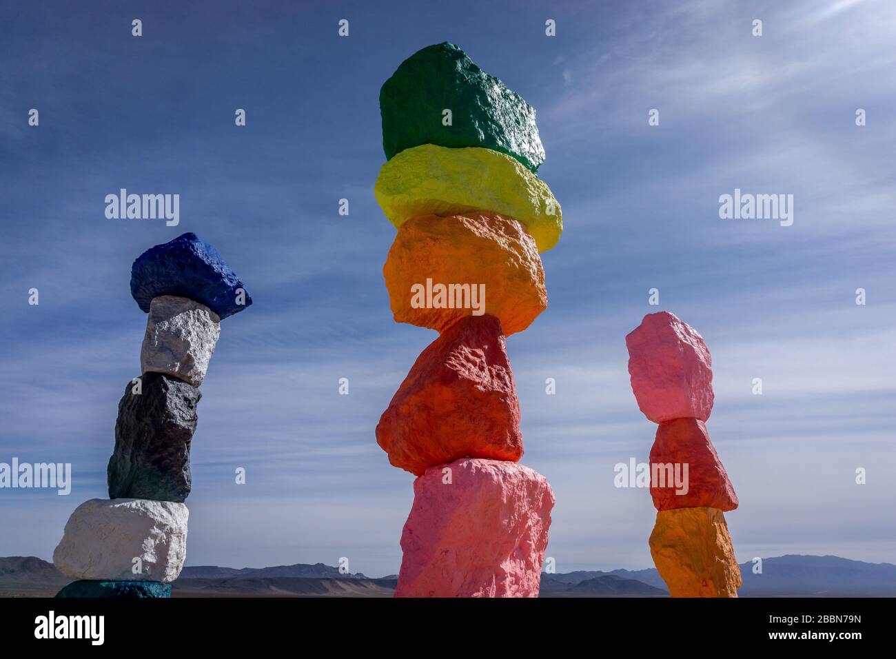 Seven Magic Mountains, Las Vegas, Nevada. USA Stock Photo - Alamy