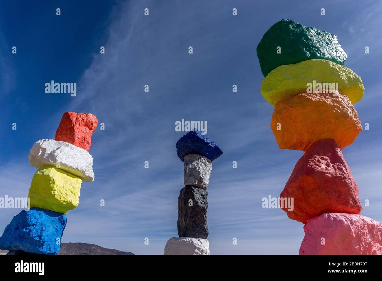 Seven Magic Mountains, Las Vegas, Nevada. USA Stock Photo - Alamy