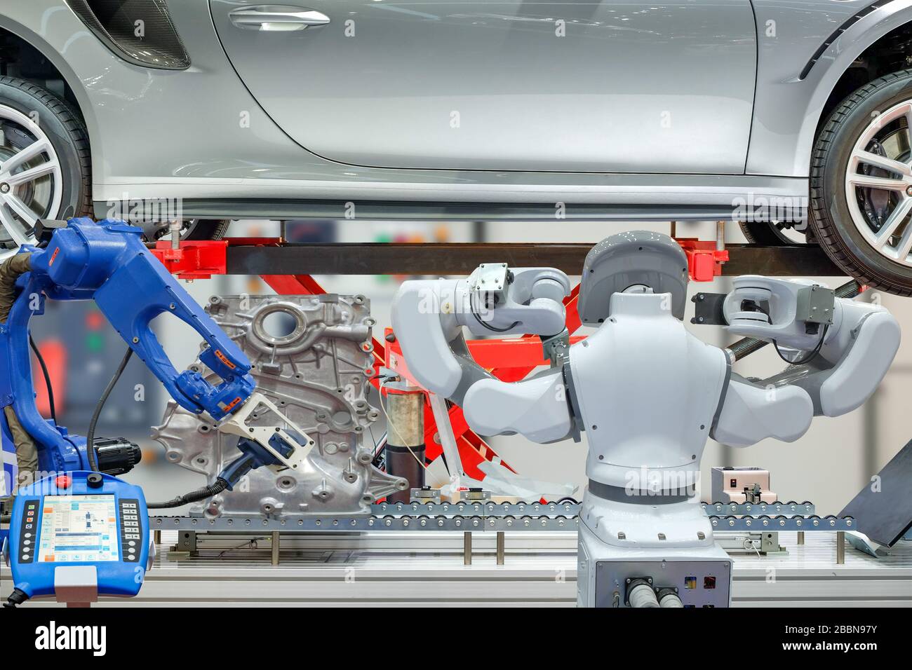 Industrial robotic installed 3D scan to scanning auto parts and robotic ...