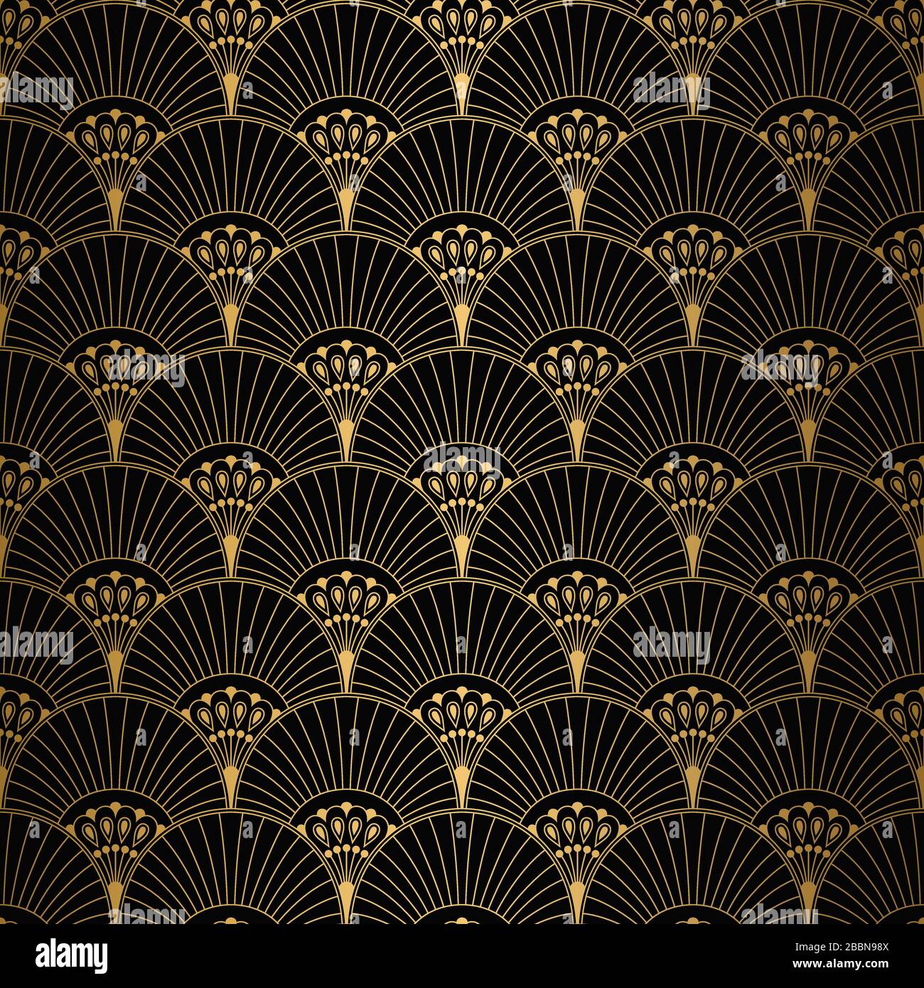 Art Deco Pattern. Seamless white and gold background Stock Vector Image ...